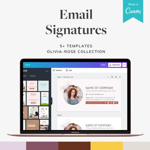 The Olivia-rose Email Signature Canva Template - Etsy
