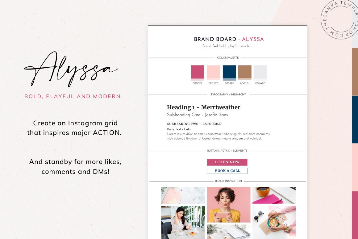The Alyssa Email Signature Canva Template - Etsy