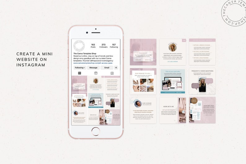Eva 9 Grid Instagram Canva Templates - Etsy
