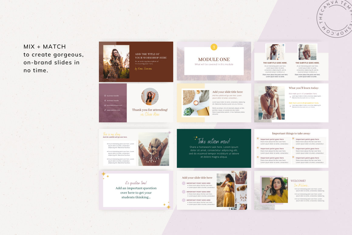 The Melanie Slide Deck Canva Templates // Presentation // - Etsy