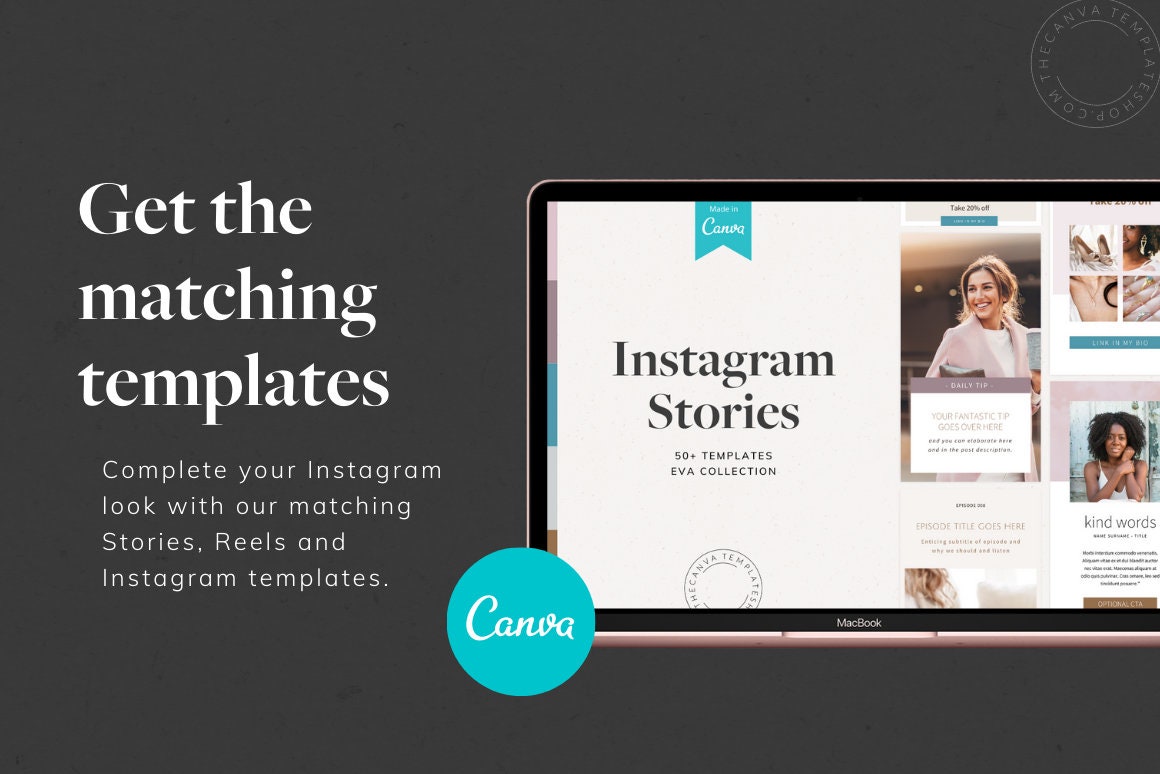 Eva 9 Grid Instagram Canva Templates - Etsy