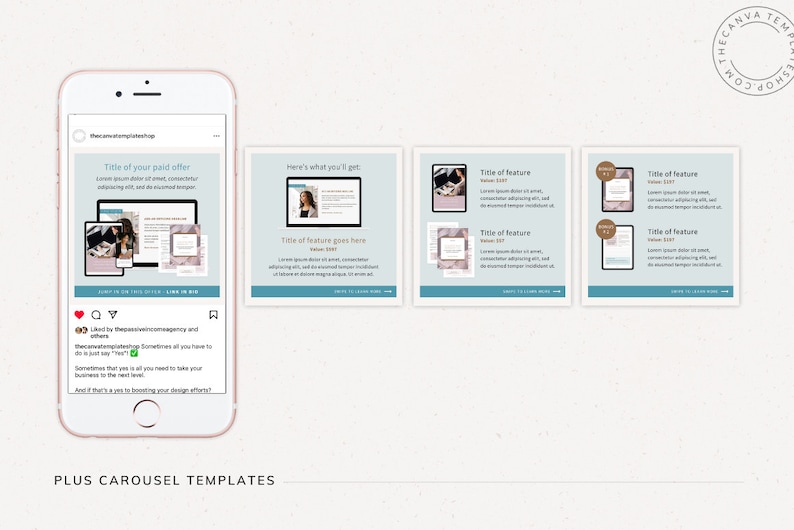 Eva 9 Grid Instagram Canva Templates - Etsy