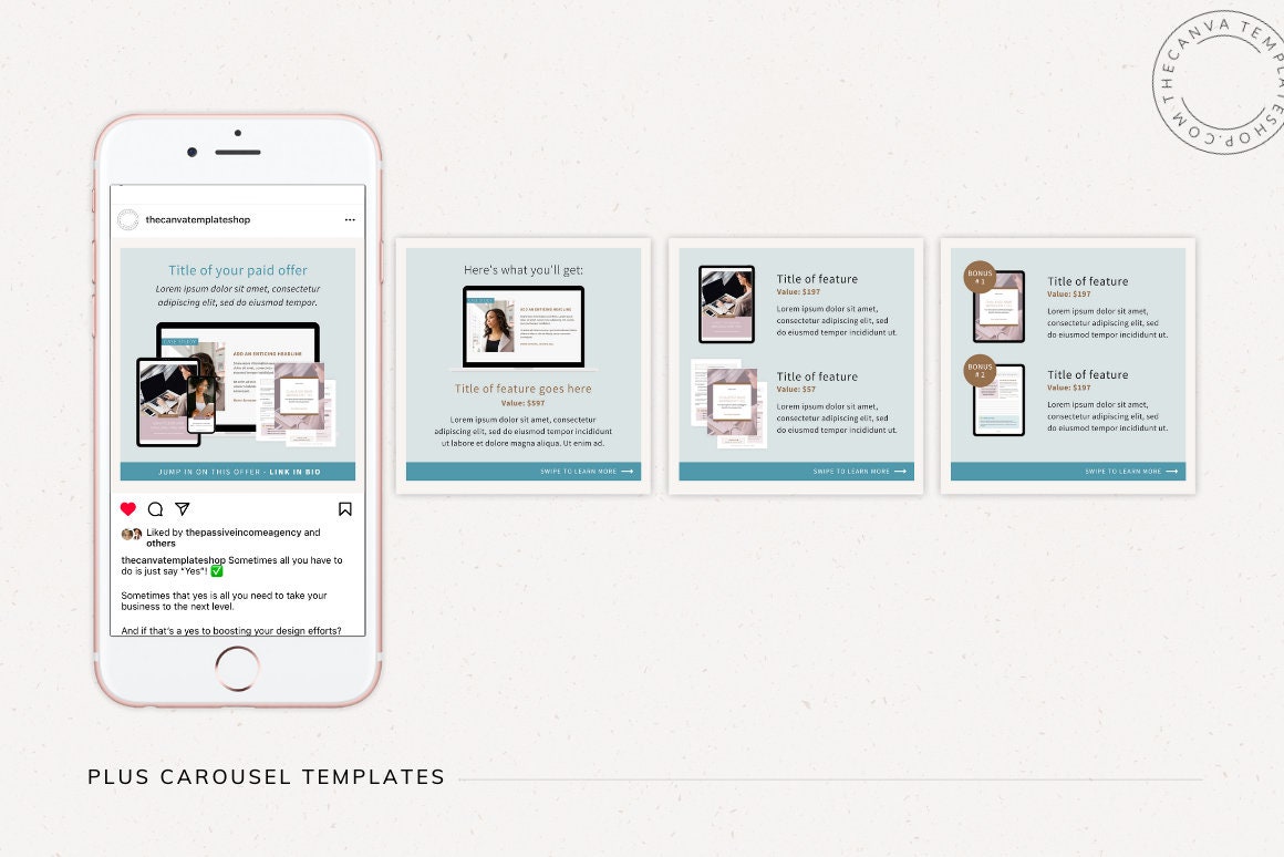Eva 9 Grid Instagram Canva Templates - Etsy