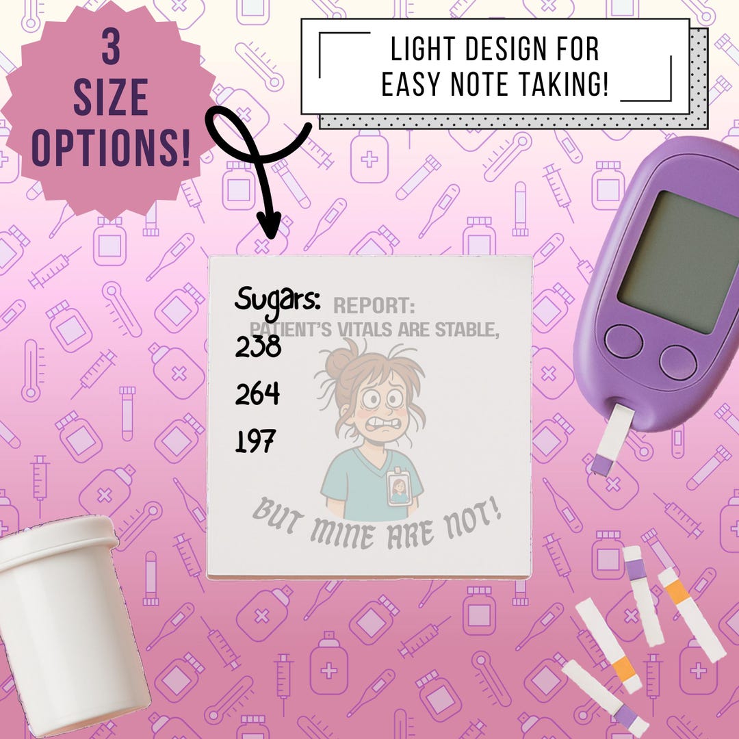 Unhinged “vitals Are Stable” Sticky Notes: Funny Post-it® Memo Pad ...