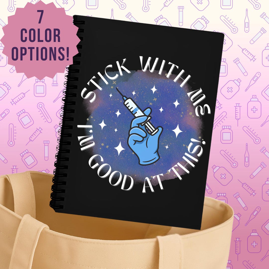 Motivational Notebook: “stick With Me” Punny Report Book With Inner ...