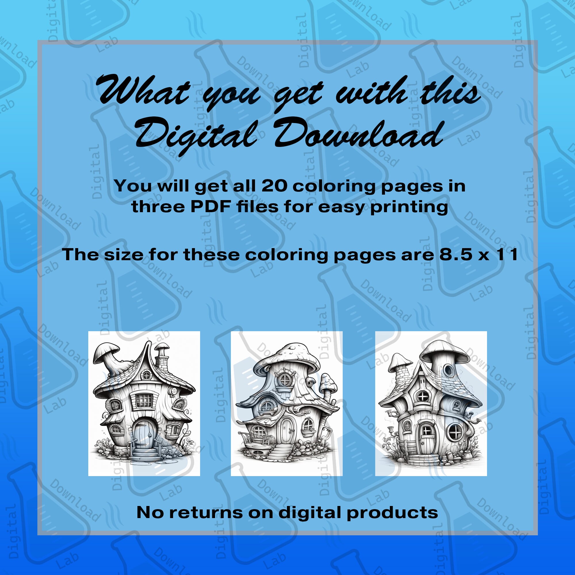 Gnome Homes Coloring Pages - Etsy