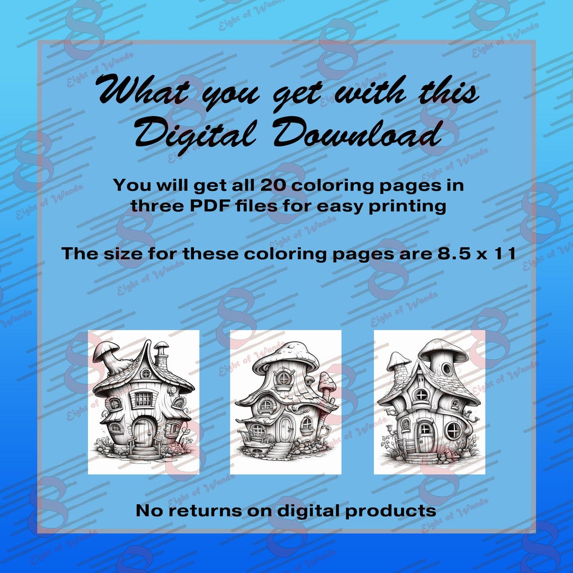 Gnome Homes Coloring Pages - Etsy