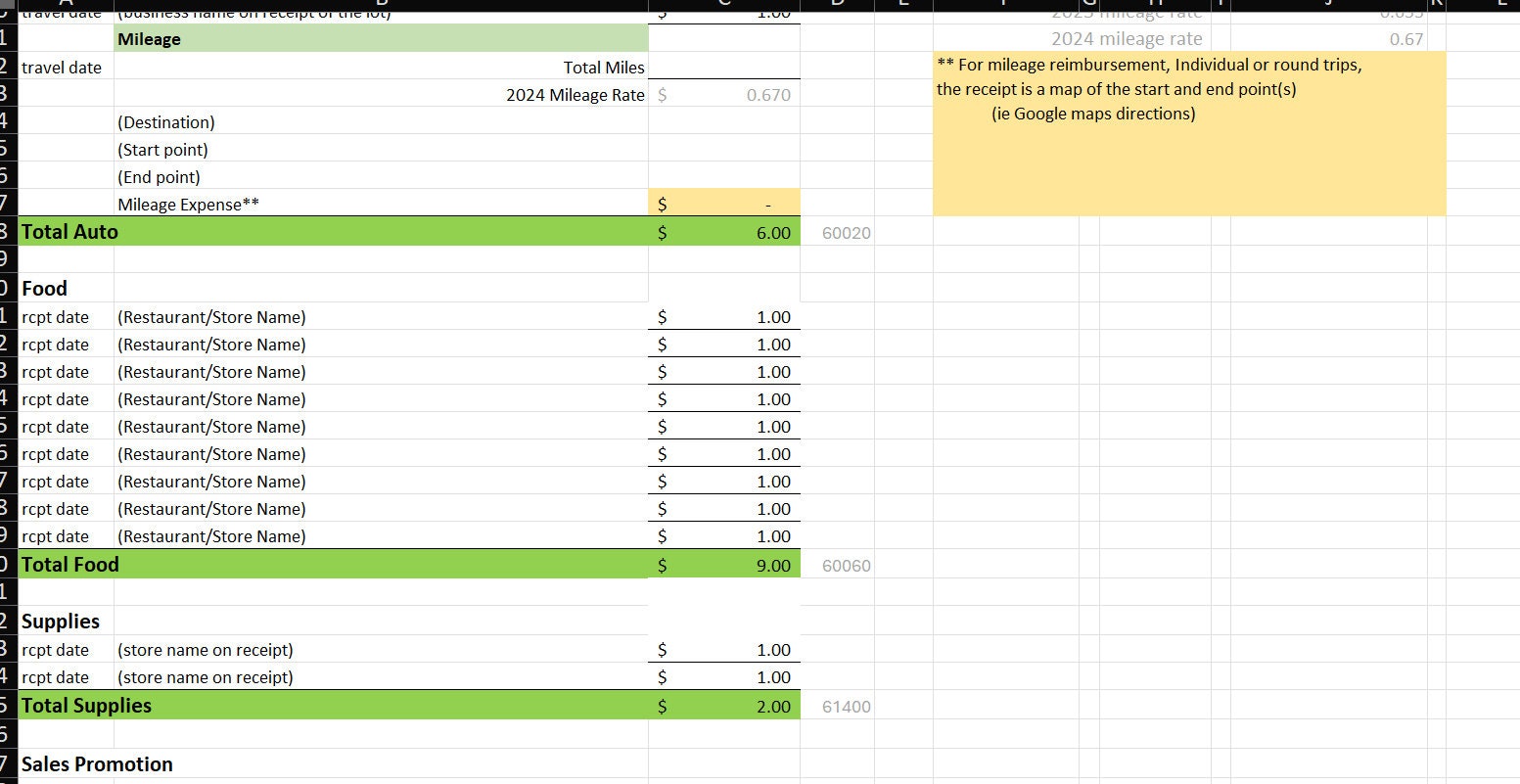Effortless Travel Reimbursement: Calculated Expense Report for Mileage ...