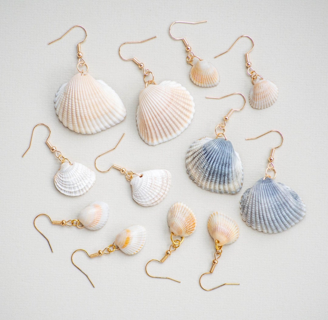 REAL Seashell Earrings, Beach, Ocean, Seashell Jewelry, Shell Earrings ...