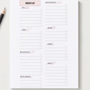 Grocery List Notepad - Etsy
