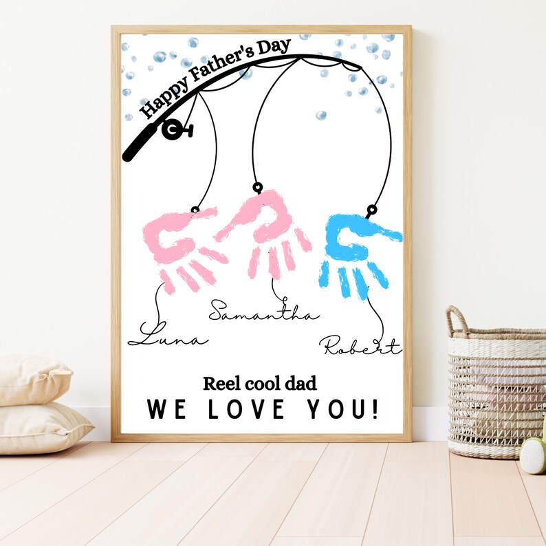 Fathers Day Handprint Craft, Fathers Day Gift, Fathers Day Print ...