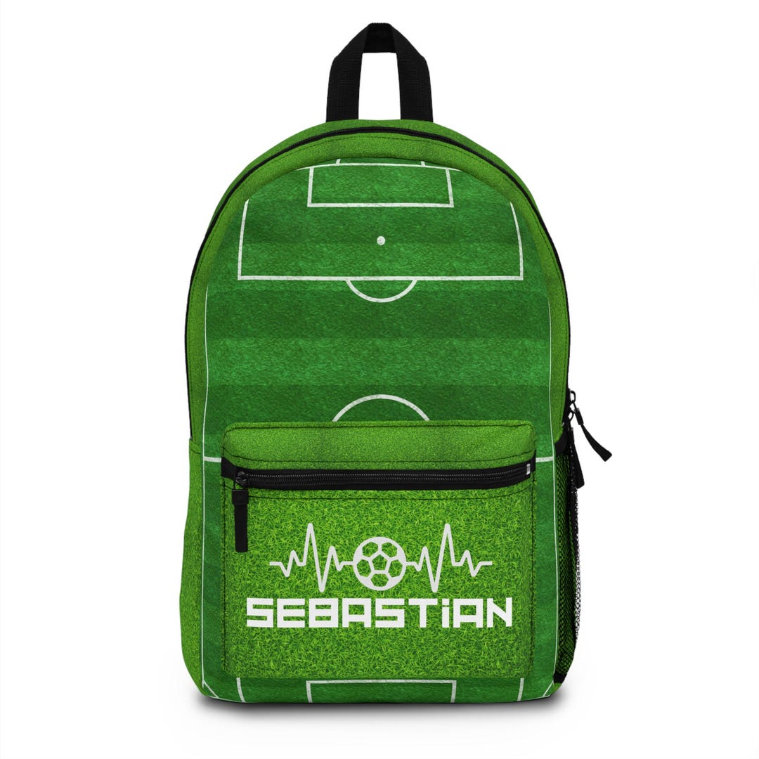 Soccer Backpack, Custom Futbol Pattern Backpack, Back to School, Soccer ...
