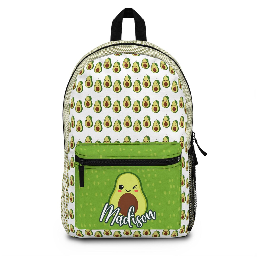Cute Avocado Backpack , Kawaii Bag, Pattern Backpack ,back to School ...