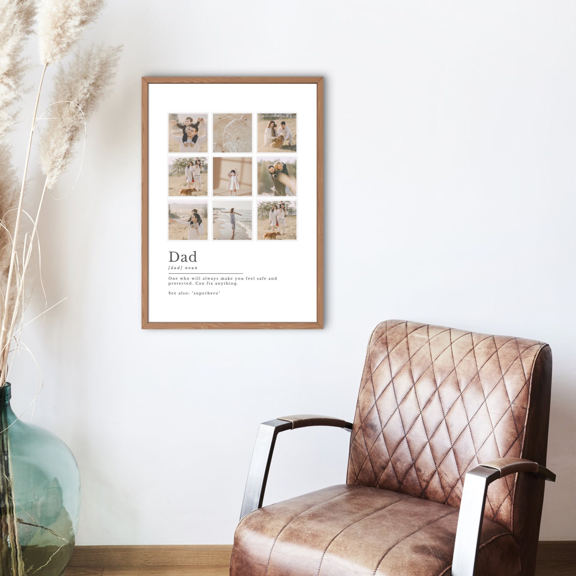 PRINTABLE Noun Dad Fathers Day Gift Collage, Daddy Photo Collage ...