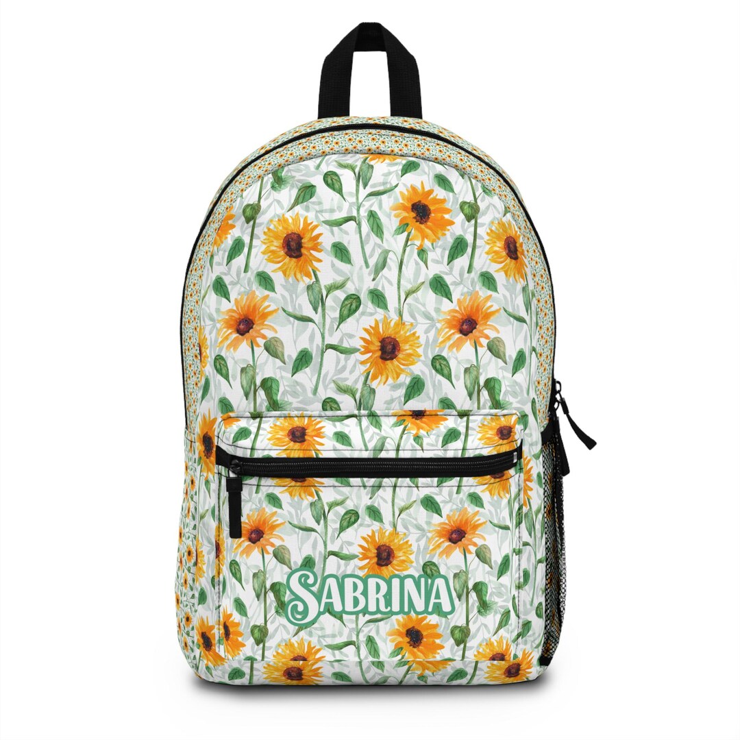 Sunflower Backpack , Flower Pattern Backpack ,back to School, Pre-k ...