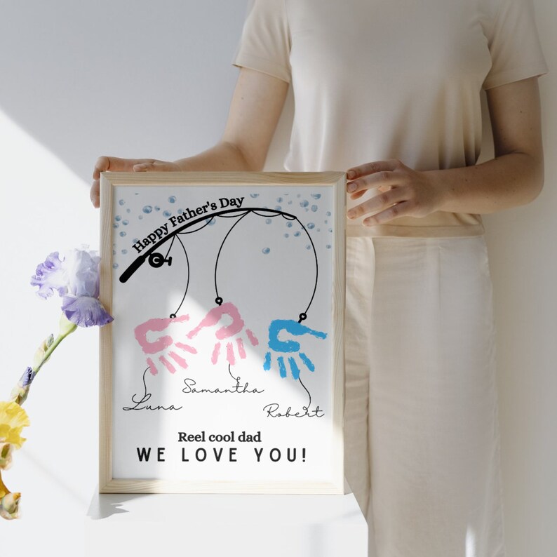 Fathers Day Handprint Craft, Fathers Day Gift, Fathers Day Print ...