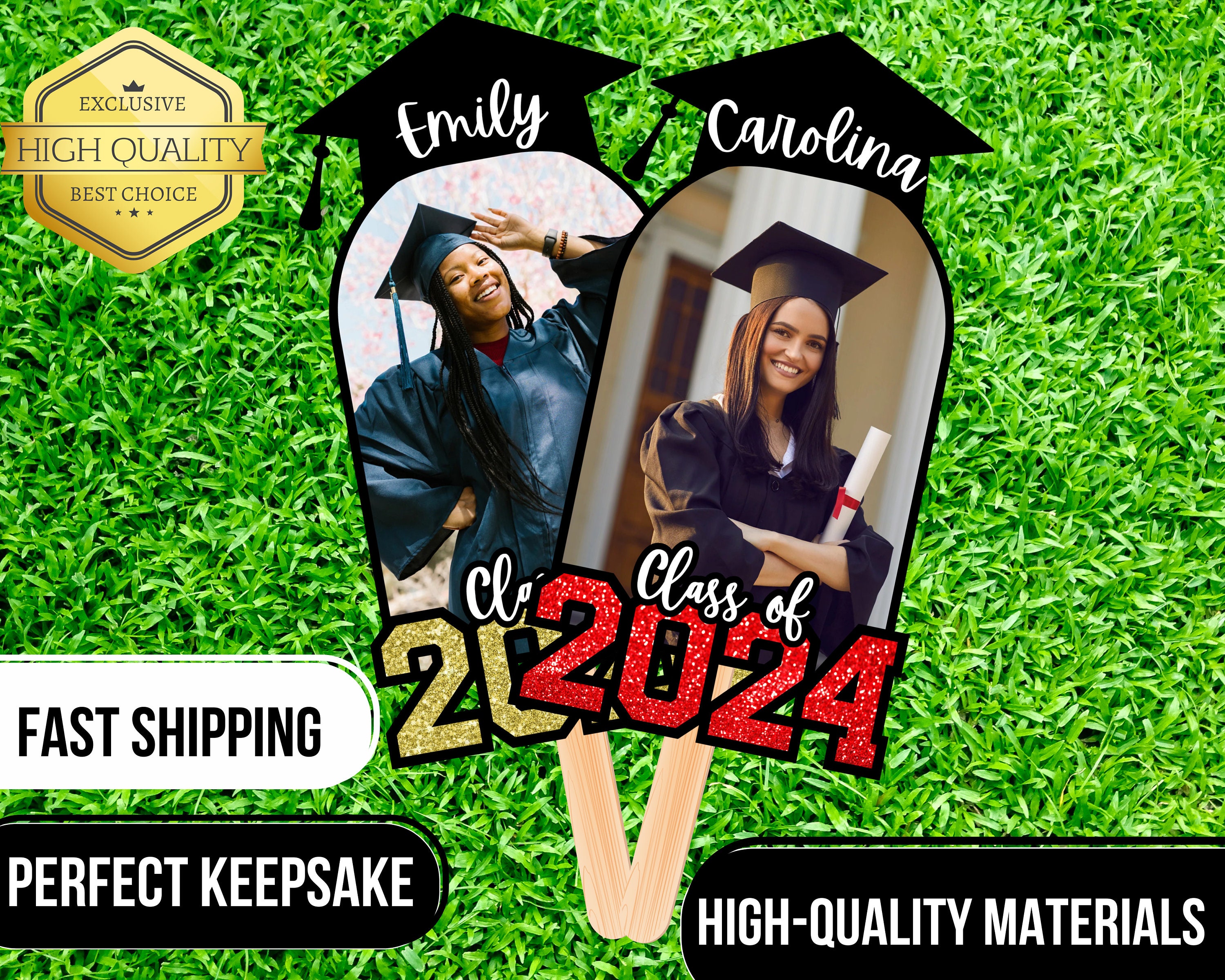 Graduation Fans Paddle 2024, Photo Personalized College or High School ...