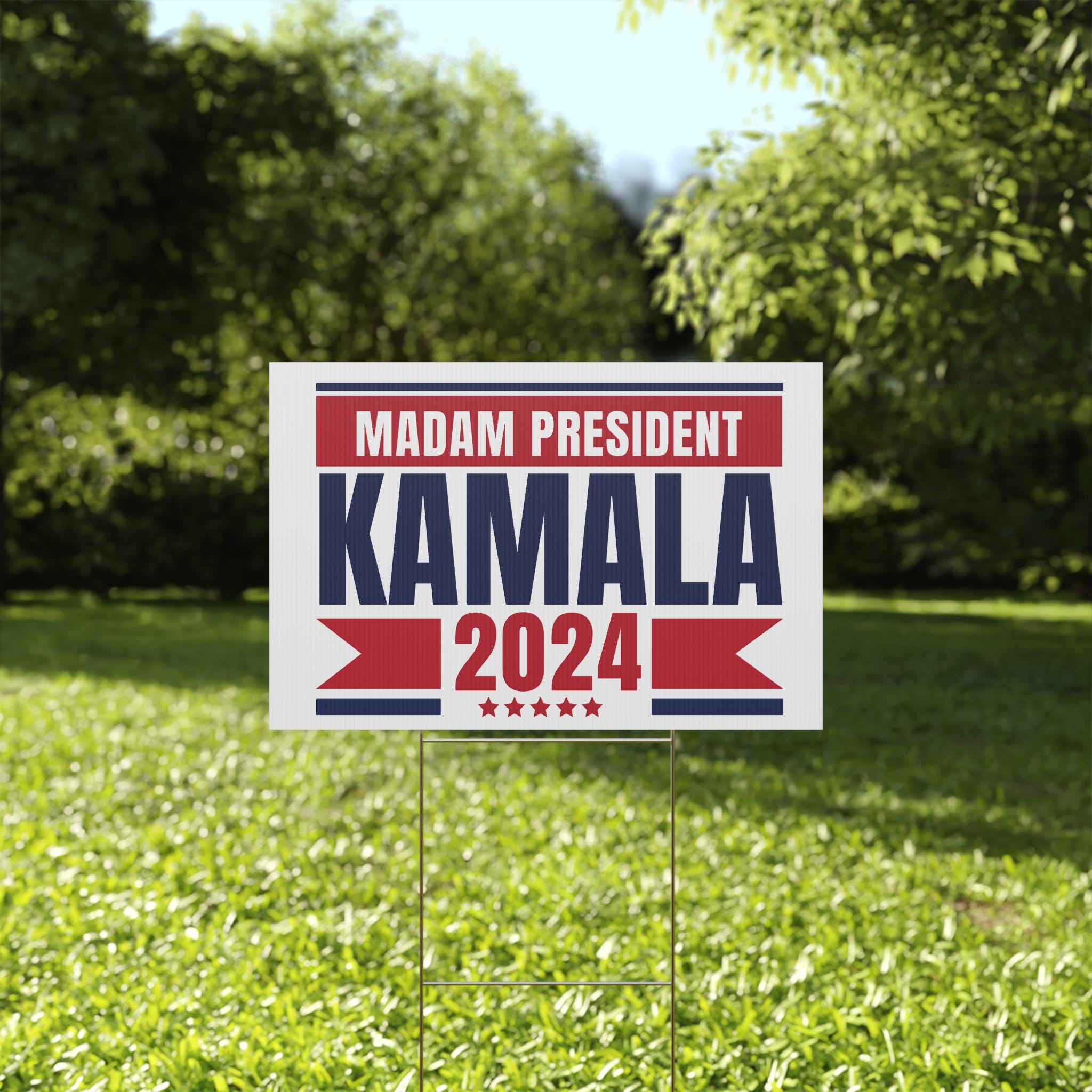 Kamala Harris Yard Sign , Madam President Yard Sign ,plastic Yard Sign ...