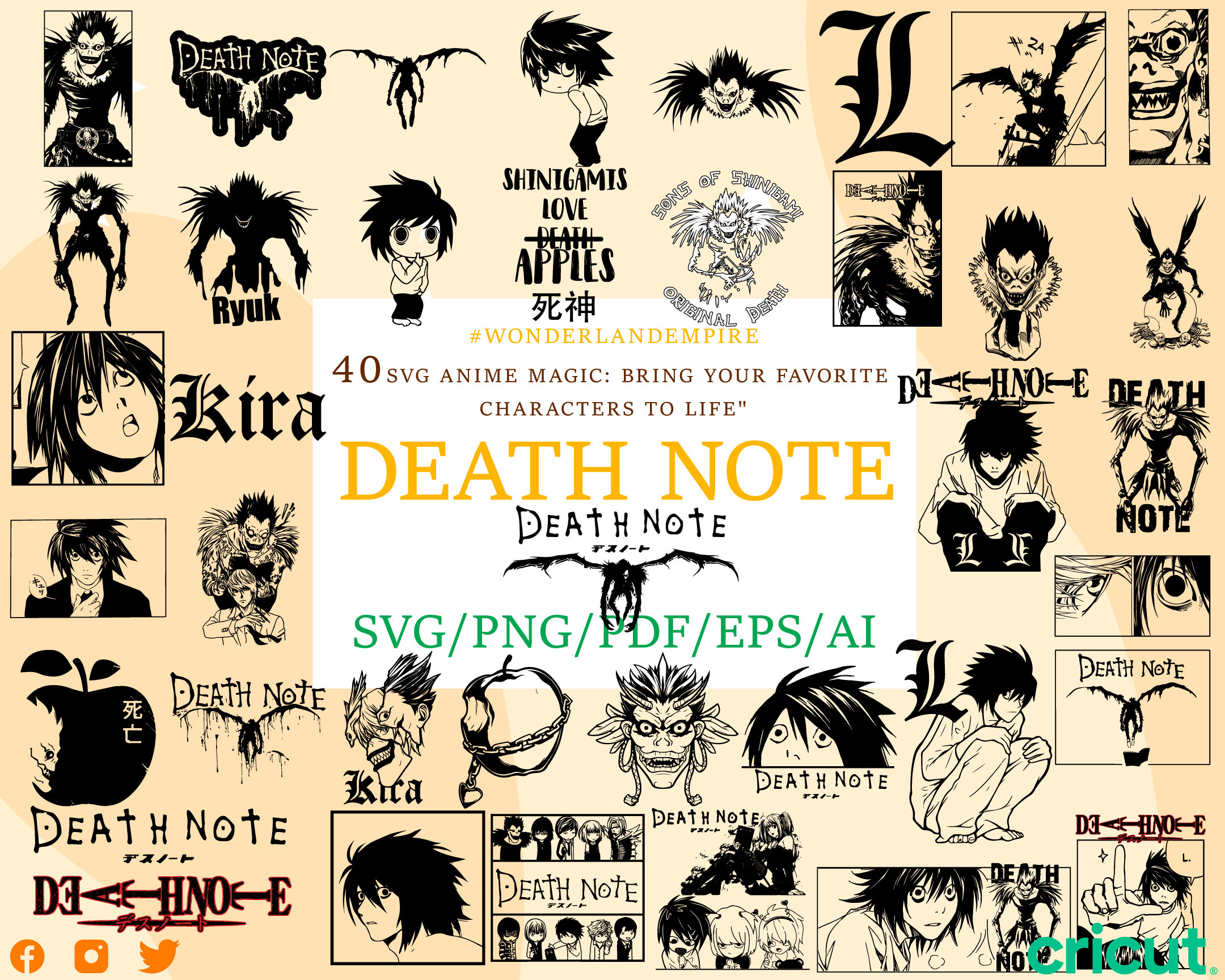 Explore Our Anime Bundle SVG With 40 Unique Designs! Instantly Download ...