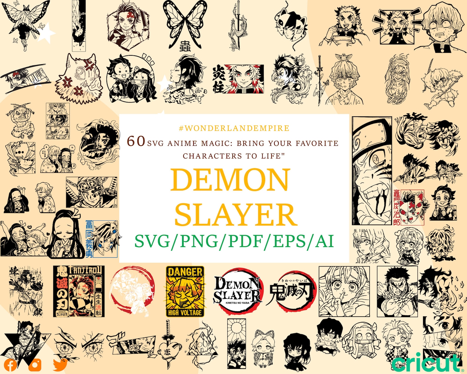Explore Our Anime Bundle SVG With 60 Unique Designs! Instantly Download ...