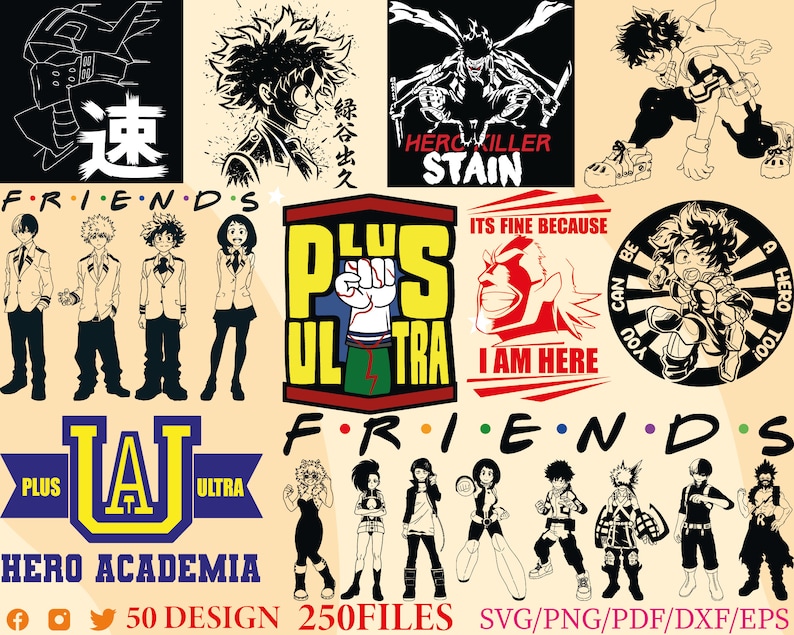 Explore Our Anime Bundle SVG With 50 Unique Designs! Instantly Download ...