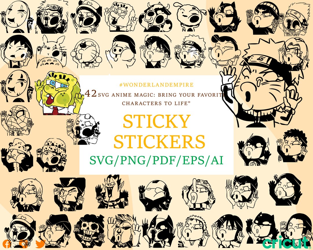 Explore Our Anime Bundle SVG With 42 Unique Designs! Instantly Download ...