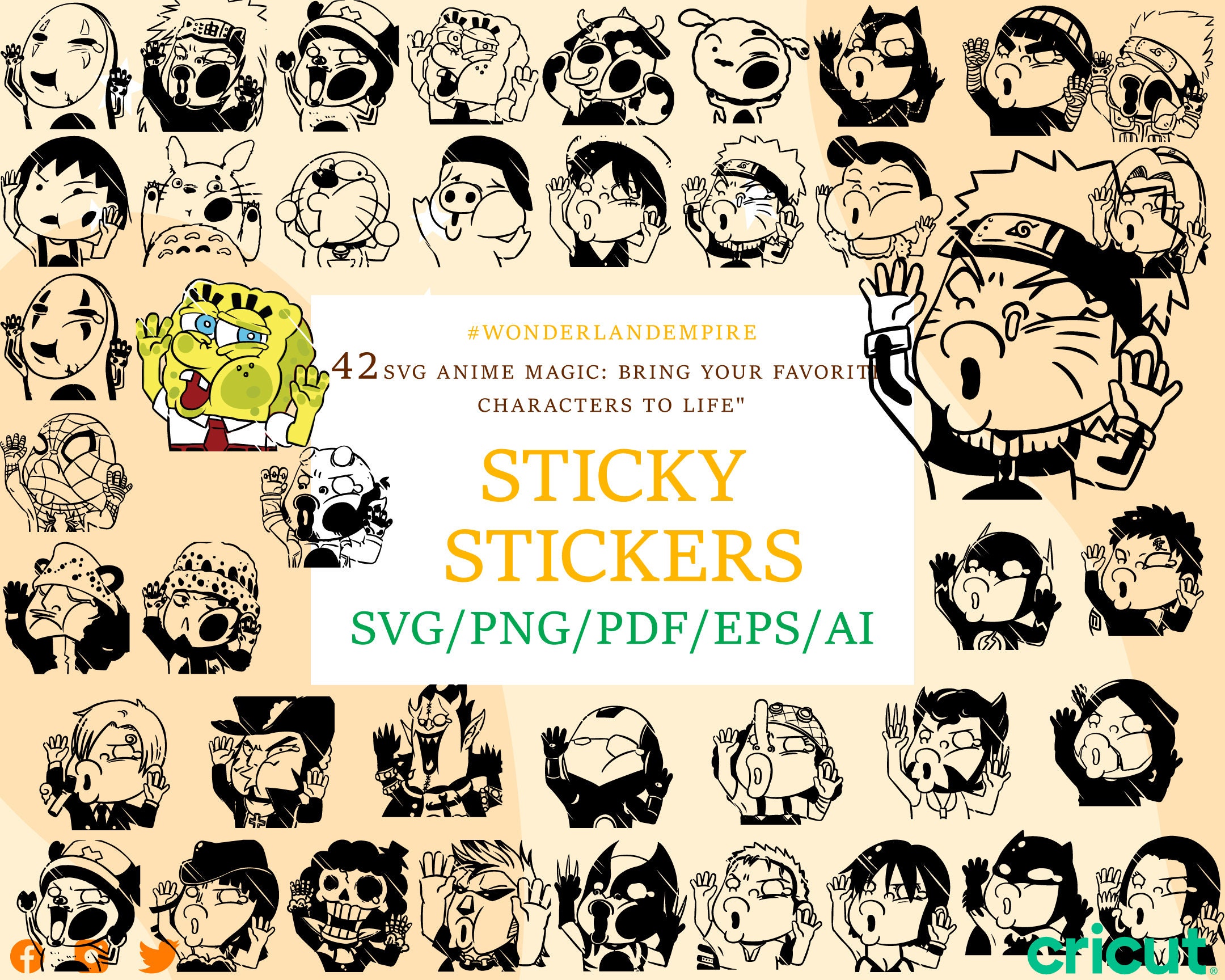Explore Our Anime Bundle SVG With 42 Unique Designs! Instantly Download ...