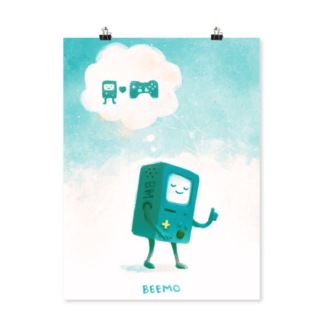 Adventure Time Beemo Poster 12x16: Colorful Cartoon Art Print, Bespoke ...
