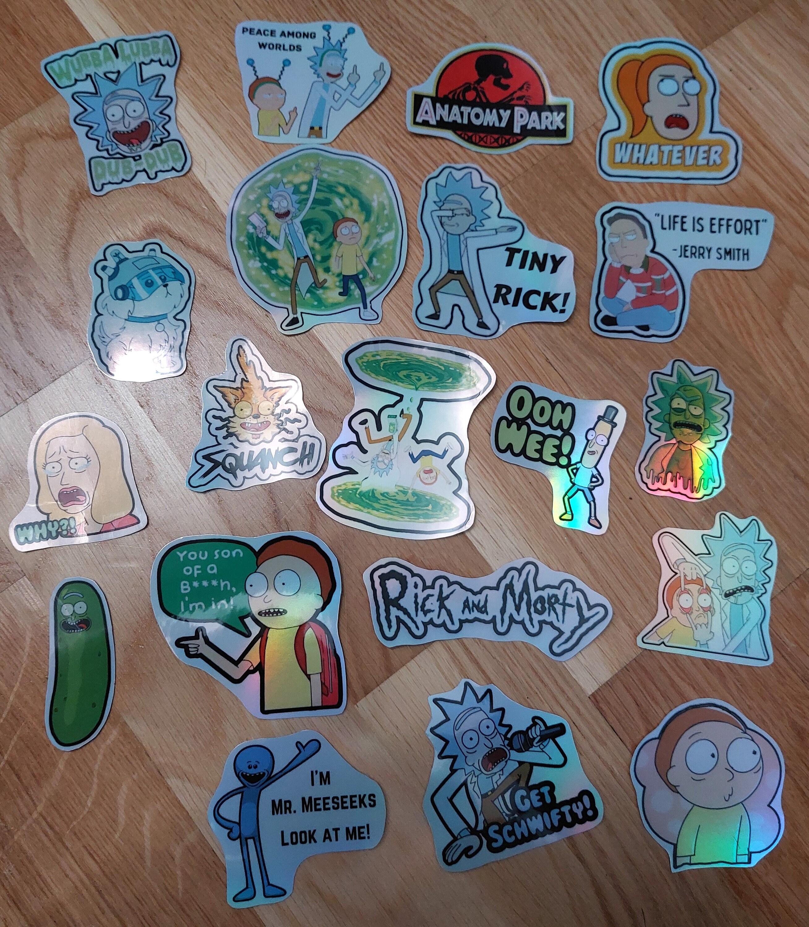 Rick and Morty 20 Holographic Sticker Pack Iconic - Etsy