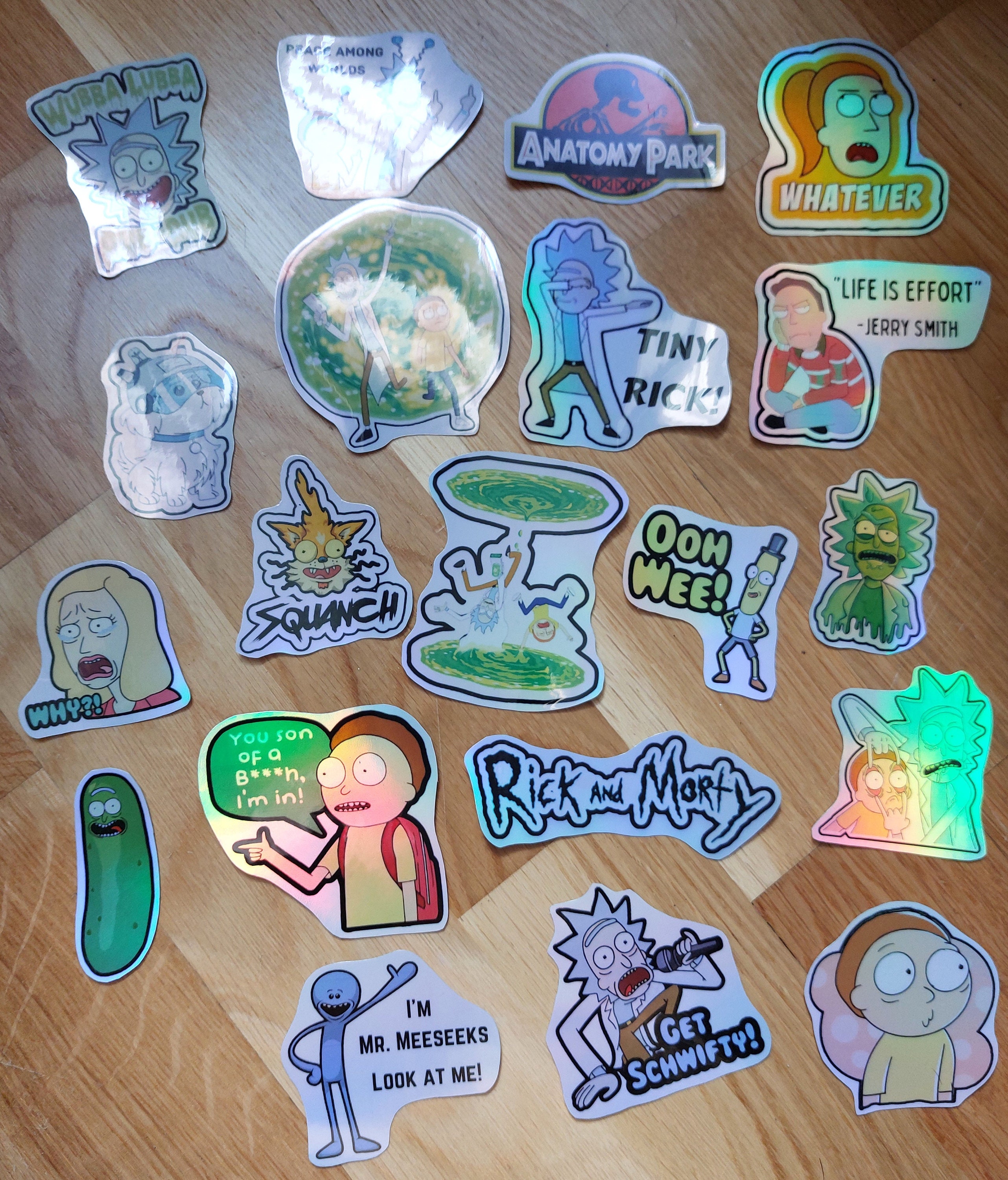 Rick and Morty 20 Holographic Sticker Pack Iconic - Etsy