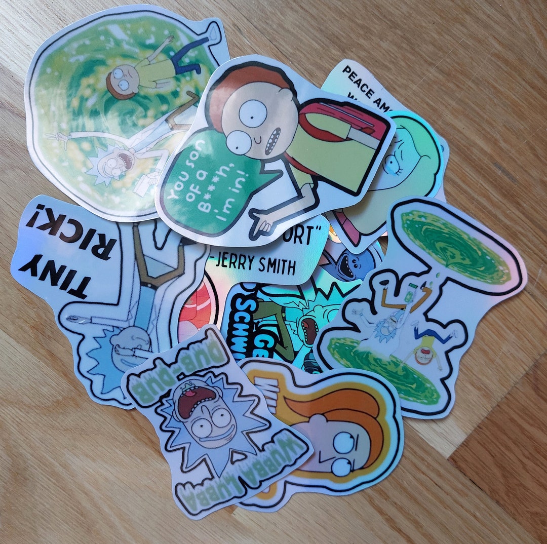 Rick and Morty 20 Holographic Sticker Pack Iconic - Etsy