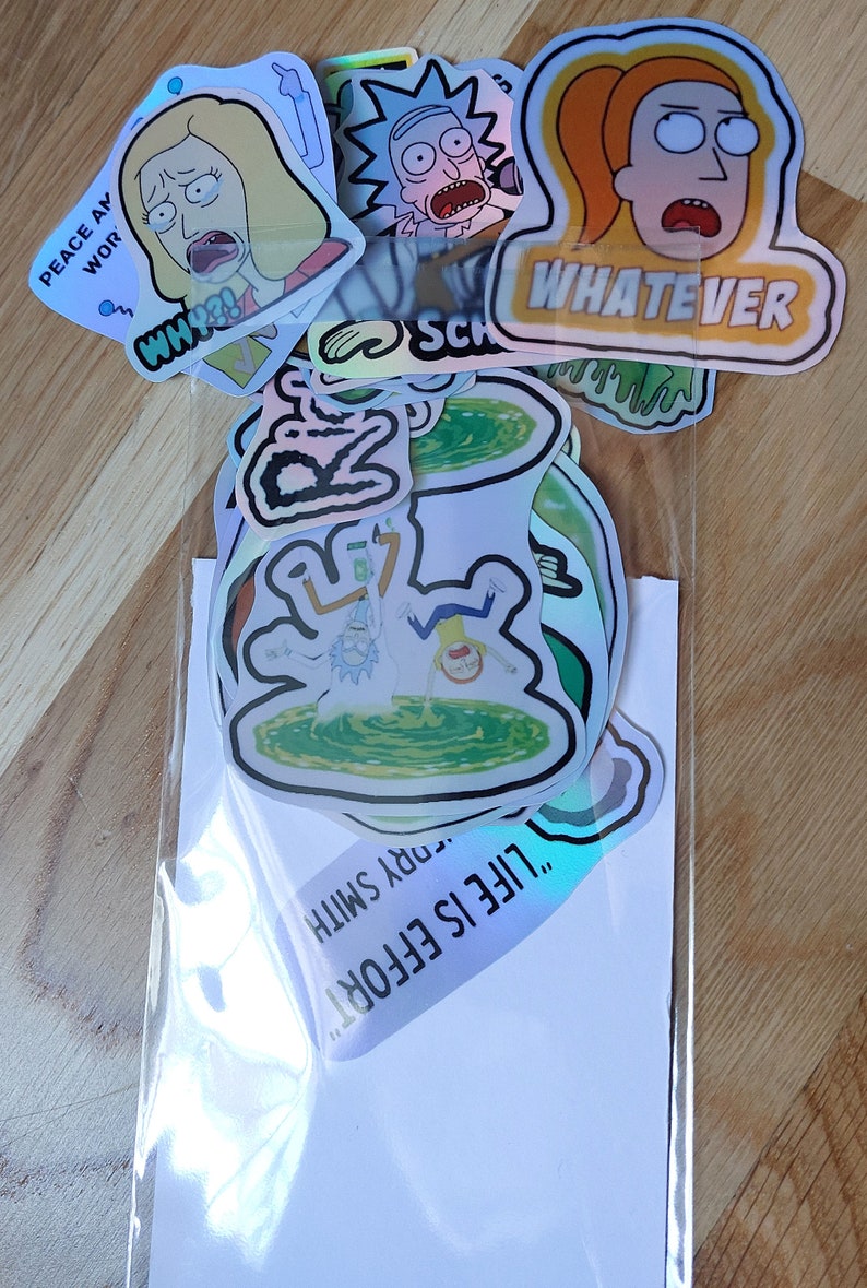 Rick and Morty 20 Holographic Sticker Pack Iconic - Etsy