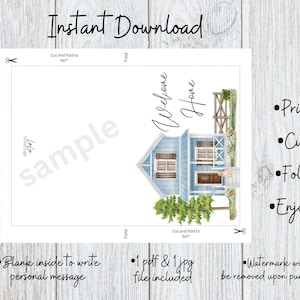 Printable Welcome Home Greeting Card 5x7 Digital Download - Etsy