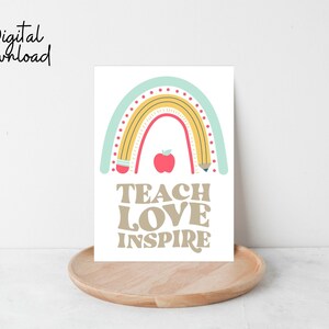 Printable Digital Teacher Appreciation 5x7 Card - Etsy