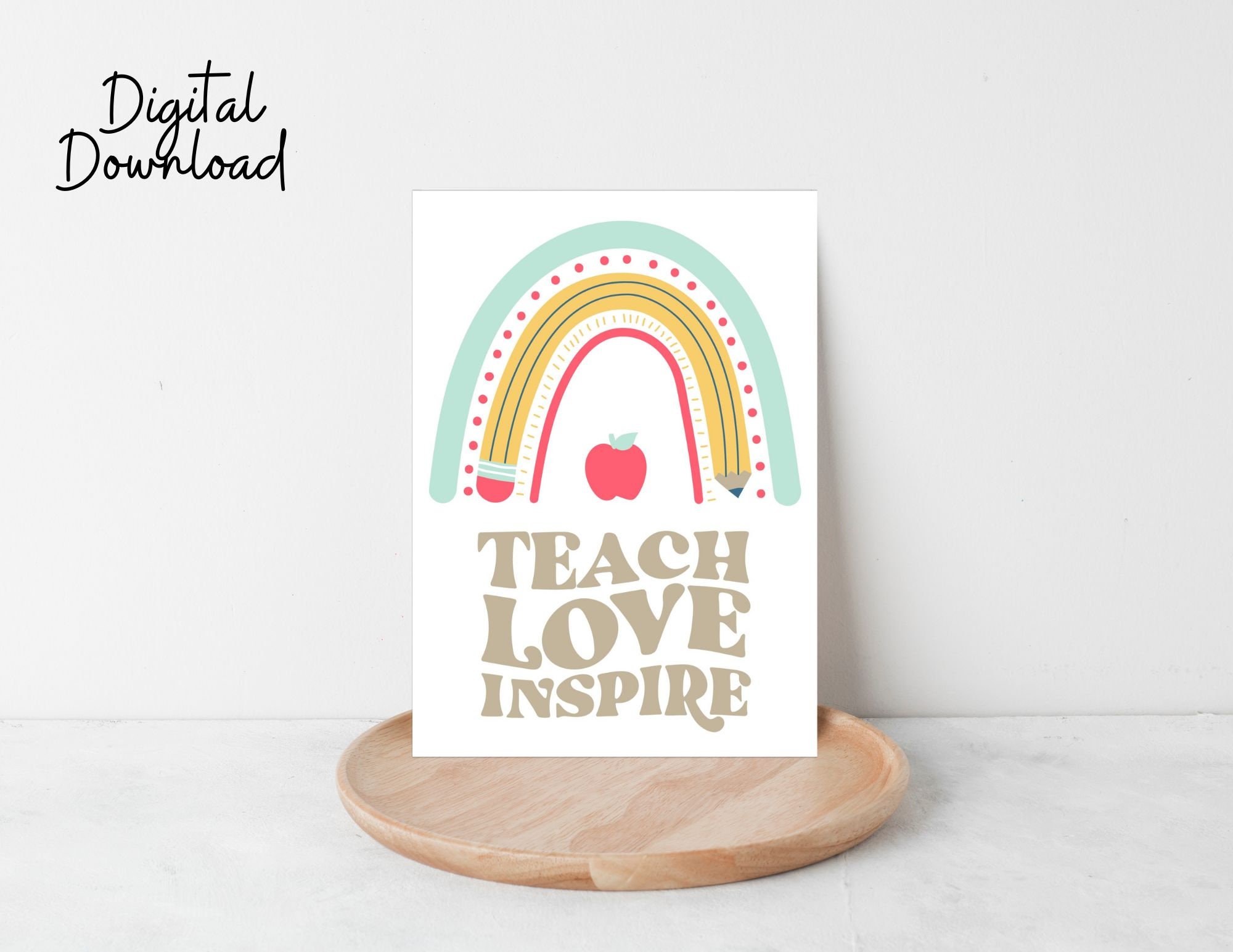 Printable Digital Teacher Appreciation 5x7 Card - Etsy
