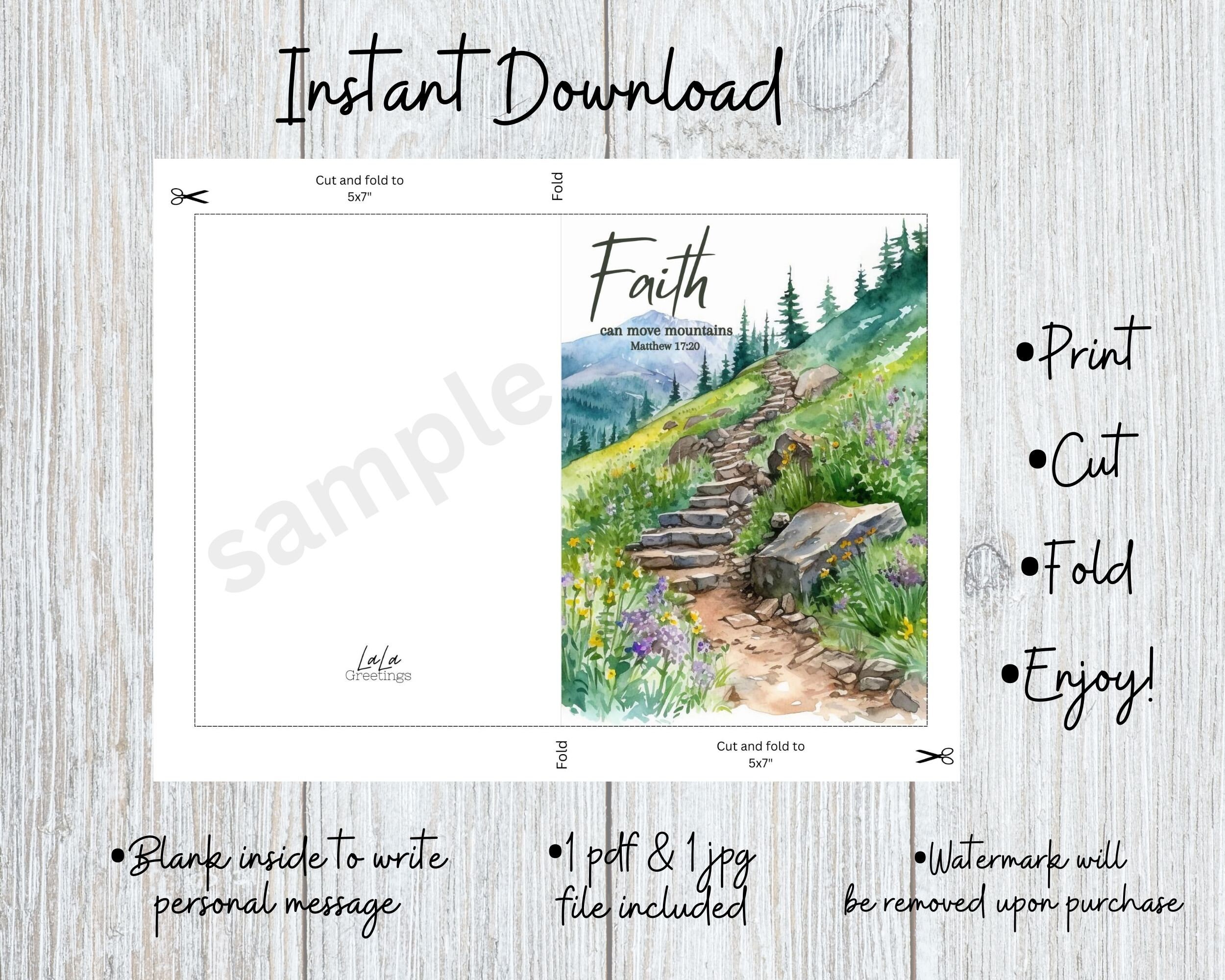 Printable Encouragement Greeting Card 5x7 Digital Download - Etsy