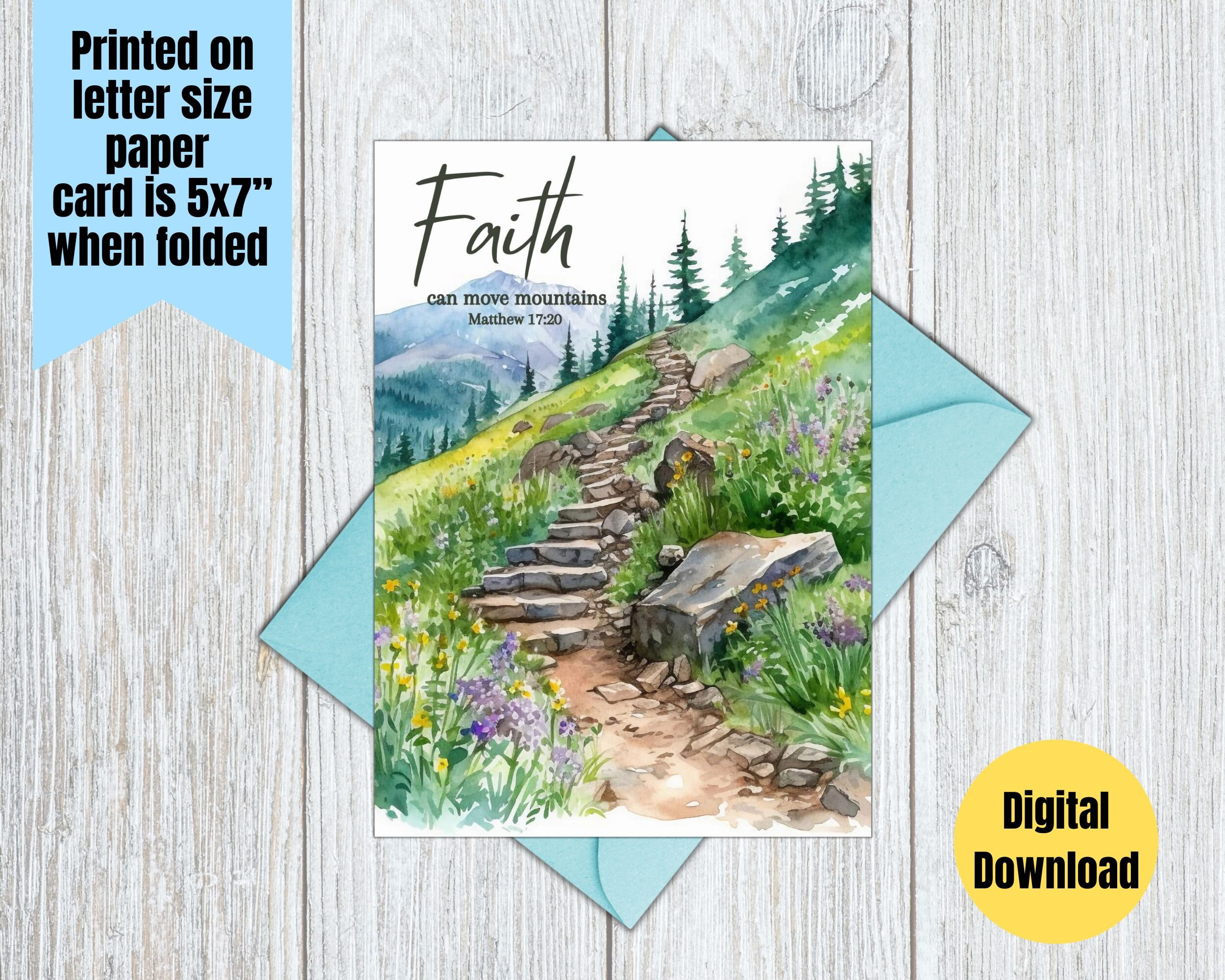 Printable Encouragement Greeting Card 5x7 Digital Download - Etsy