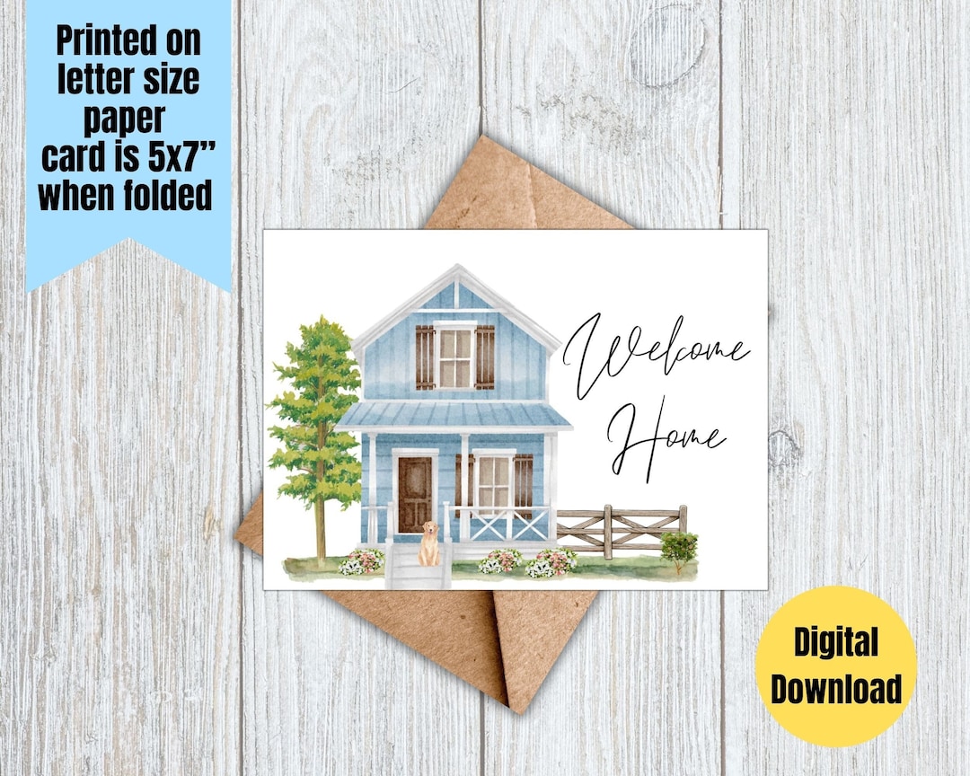 Printable Welcome Home Greeting Card 5x7 Digital Download - Etsy