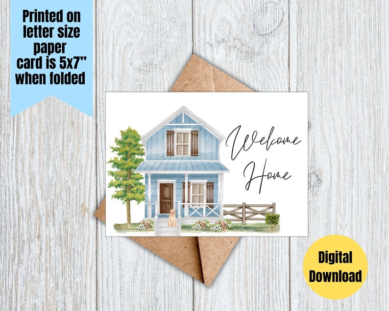 Printable Welcome Home Greeting Card 5x7 Digital Download - Etsy