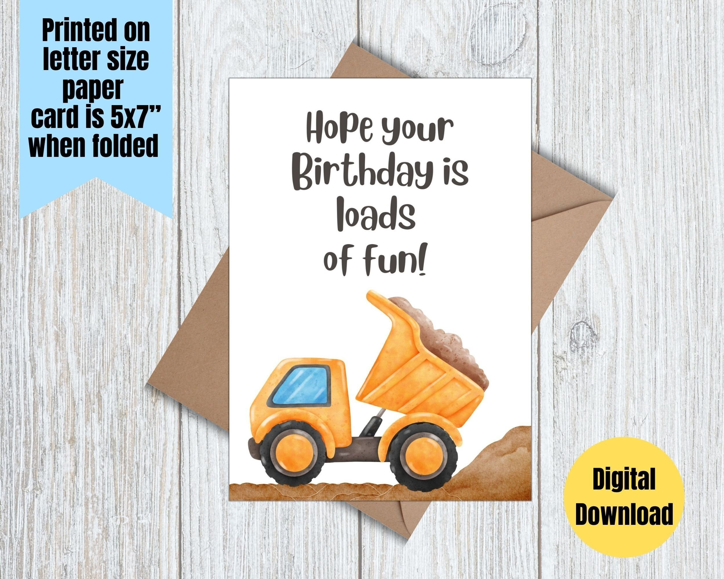Printable Boys Birthday Greeting Card 5x7 Digital Download - Etsy