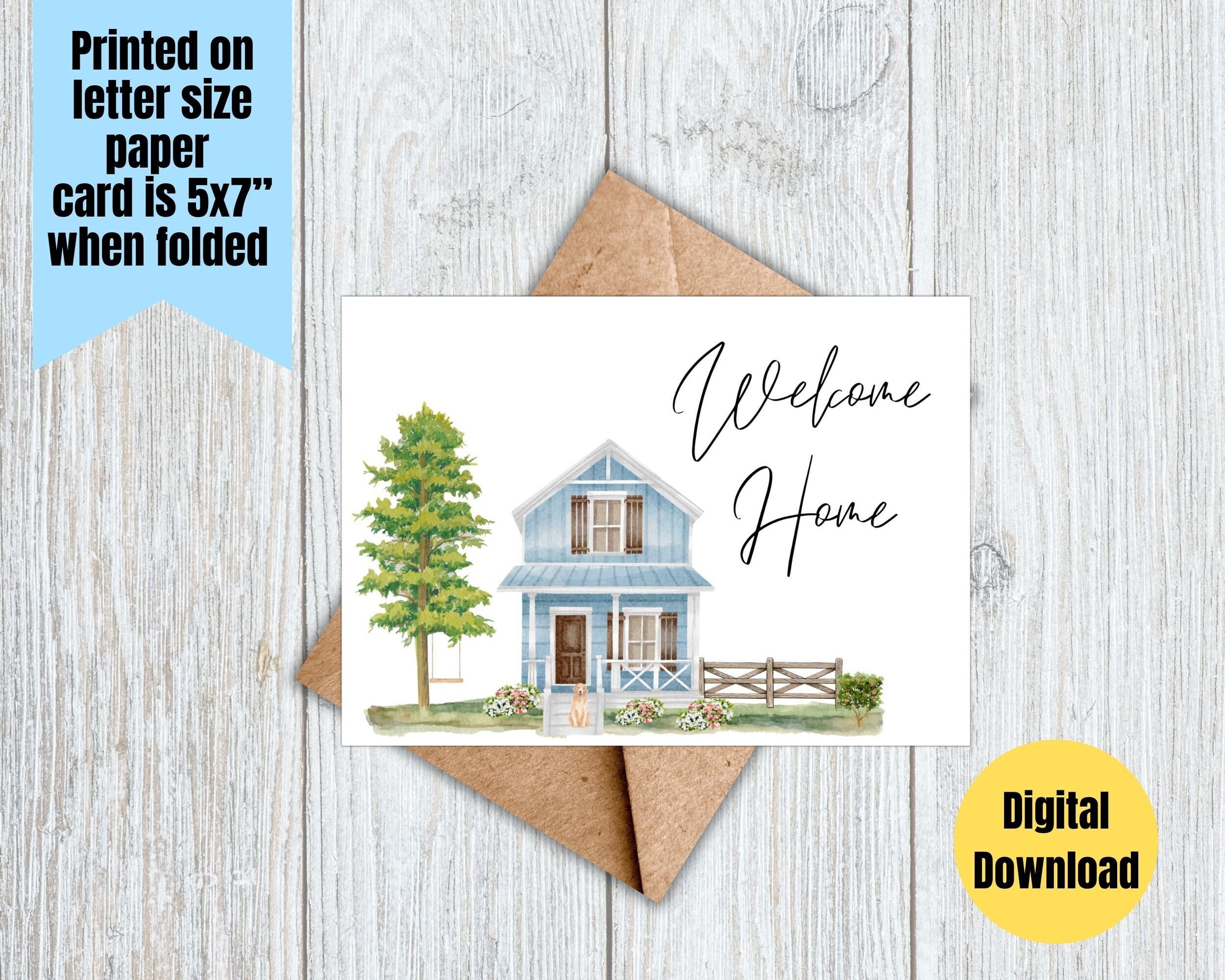 Printable Welcome Home Greeting Card 5x7 Digital Download - Etsy