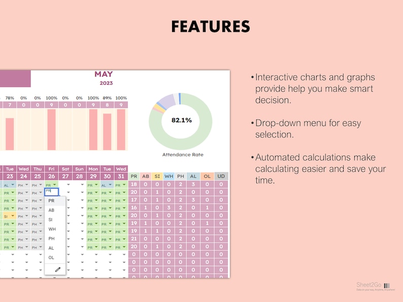 Ultimate Google Sheets Employee Attendance Tracker | Attendance ...