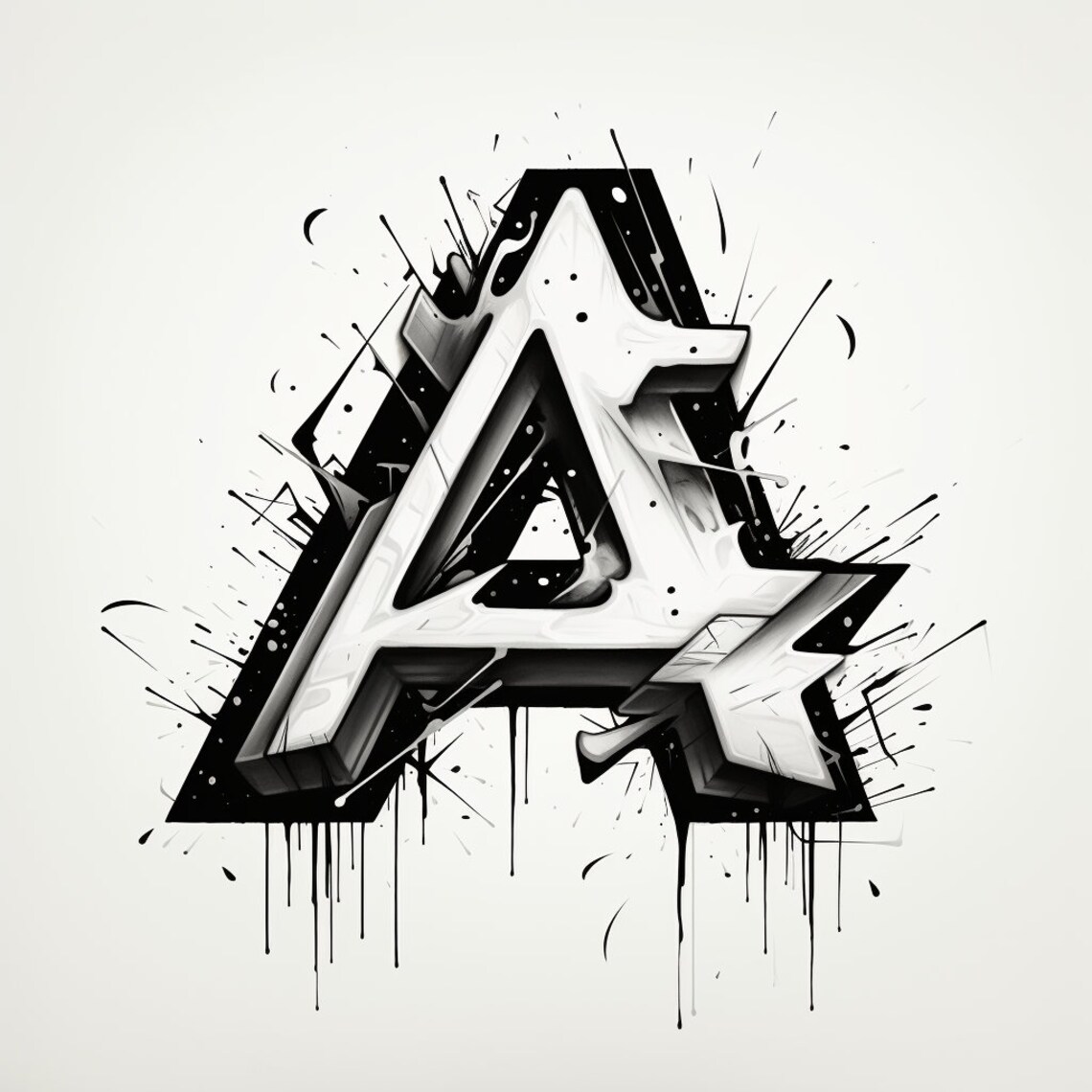 Graffiti Letter "a" Sticker, Waterproof Unique Street Art. - Etsy