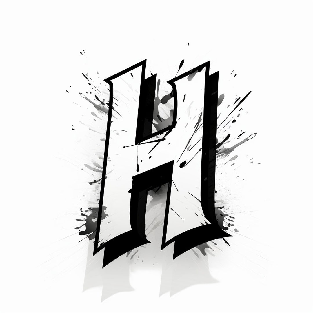 Graffiti Letter "h" Sticker, Waterproof Unique Street Art - Etsy