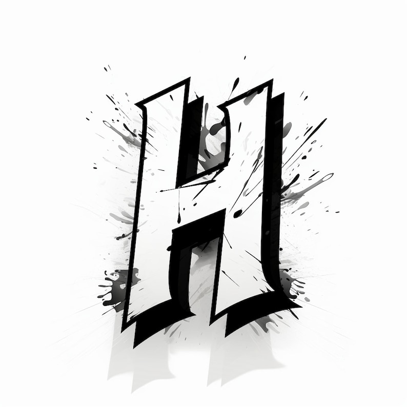 Graffiti Letter "h" Sticker, Waterproof Unique Street Art - Etsy