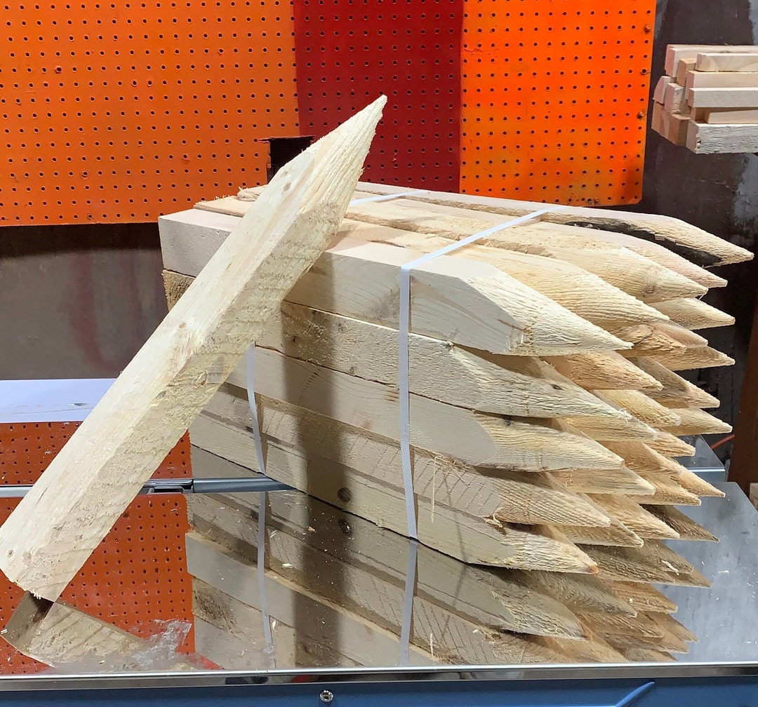 Wood Stake Hardwood Pencil Point - Etsy