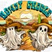 Howdy Ghouls PNG, Western Halloween Fall Ghosts, Sublimation Design ...