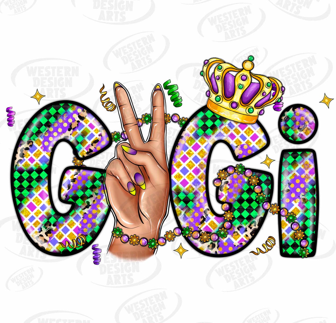 Mardi Gras Gigi Png Sublimation Design, Mardi Gras Png, Mardi Gras Gigi ...