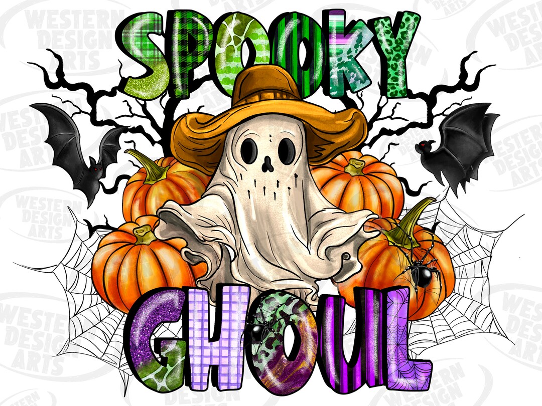 Spooky Ghoul Png, Spooky Season Png, Happy Halloween Png, Ghost, Cowboy ...