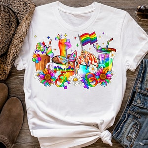 Pride Coffee Cups Png Sublimation Design Download, Coffee Cups Png ...